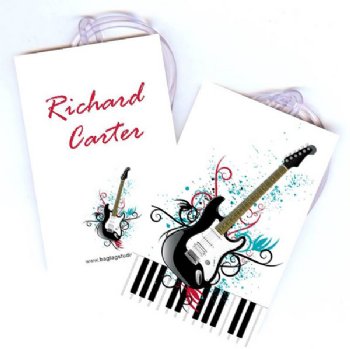 Guitar and Keys Bag Tag - BT090